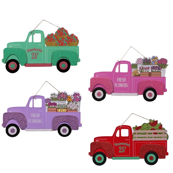 Wall Decor | New Spring Pickup Truck Mdf Glitter Signs Choice | Poshmark